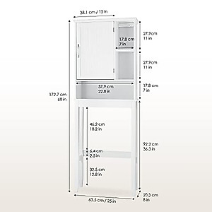 Teamson Home Newport Wooden Storage Cabinet, White Space Saver