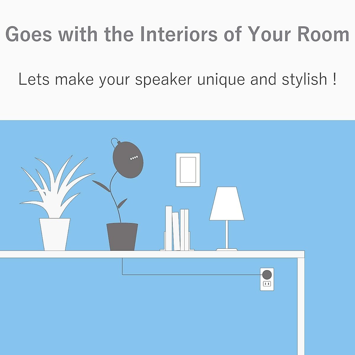 ELECOM Flower Stand Speaker Mount Holder/Compatible with Google Home Mini and Nest Mini/Protective Case AIS-GHMFLOWER