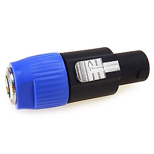 NANYI Speakon to 1/4 Adapter Connector, Upgraded 1/4" Female to NL4FC Male Connectors are for Converting 1/4" Cables to NL4FC Plug for Speaker/Amplifier/Mixer (Speakon to 1/4 Adapter - 2PCS)
