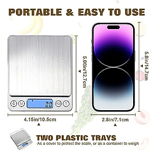 OGWAI Food Scale Rechargeable, Multifunction Kitchen Scale Digital with Peeling Weight Grams and Oz, Digital Gram Kitchen Scale for Food - Kitchen Small Appliances