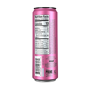 Prime Energy Drink by Logan Paul & KSI Naturally Flavored, 200mg Caffeine, Zero Sugar, 300mg Electrolytes, Vegan, 12 Fl Oz per Can (Strawberry Watermelon, 24 Pack)