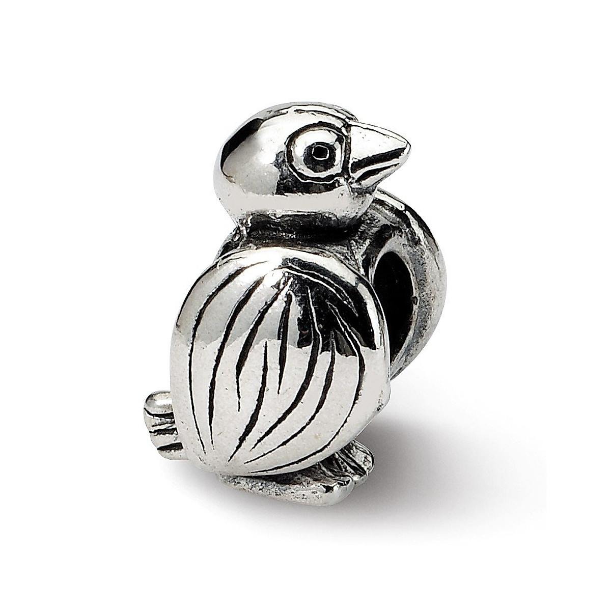 Reflection Beads Sterling Silver Bird Bead (13 x 9 mm)