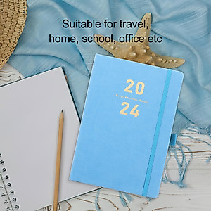 2024 Agenda Book Office Imitation Leather Diary Multifunction