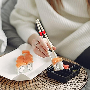 5 Pcs Reusable Chopstick Helpers Training Chopsticks Hinges Connector Plastic Chopsticks Helper for Adults Kids Beginner Trainers(Pink)