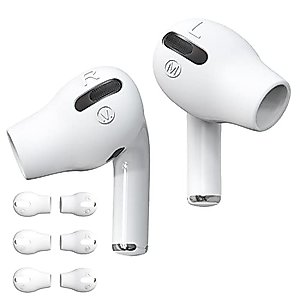 [Fit in Charging case] Replacement Ear Tips for airpods pro, Anti Allergic Silicone, Reduce Ear Pain,Noise canceling,Anti Scratches,Installation Guide (S/M/L)