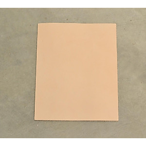 The Leather Guy Leather Sheets for Leather Working and Tooling, Vegetable Tanned Cowhide Leather Pre-Cut 8x10 Inches, Natural Color for Easy Dyeing, 4-5 oz Thickness (0.8 – 4mm)