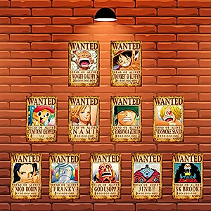 50pcs Set of Pirates Wanted Posters 4x6inch Wall Art Home Bedroom Decor Wall collage Suitable for Anime Fans gift Boys Girls Room Decoration