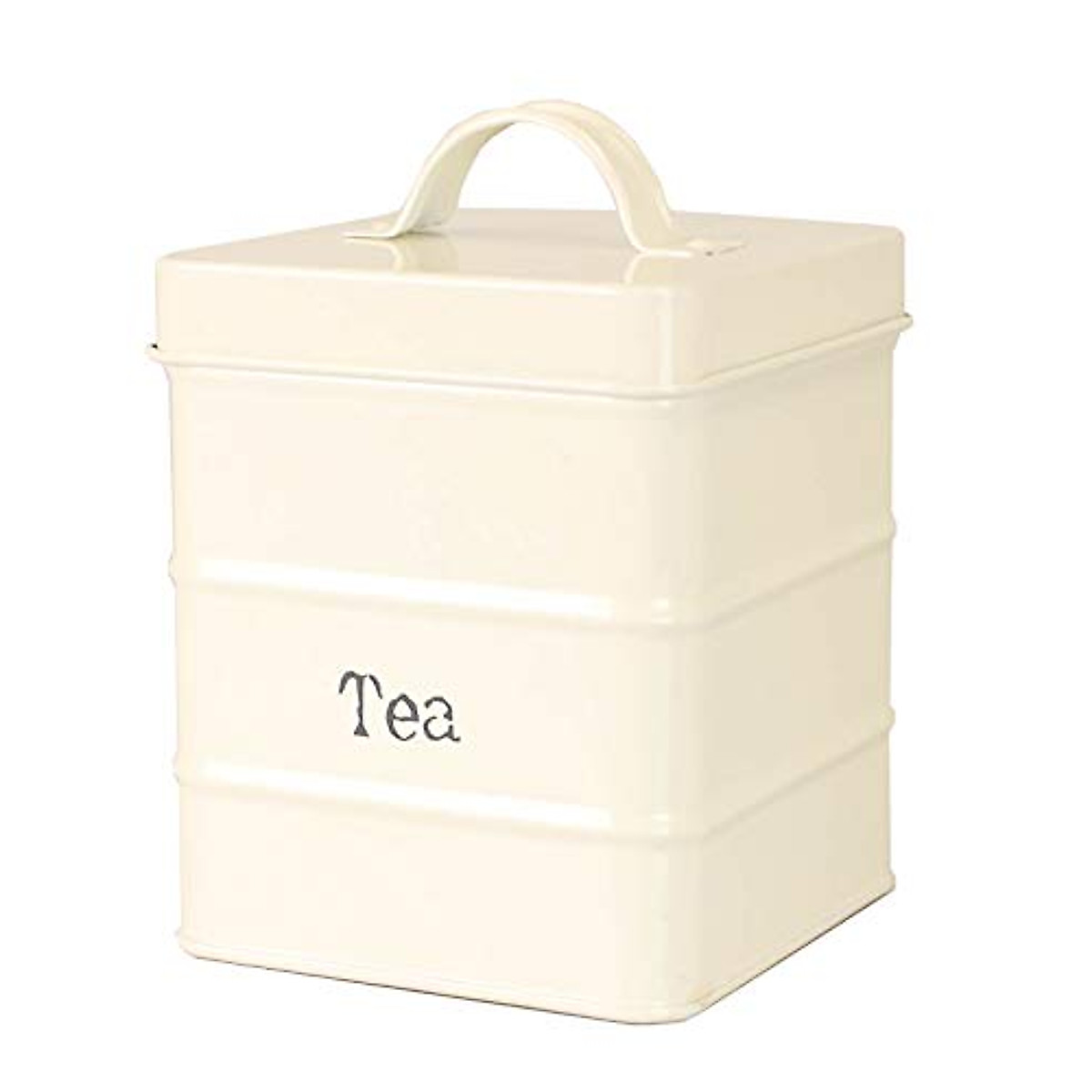 Home Basics Tin Kitchen Food Storage Organization Canister Collection (TEA)