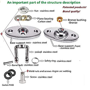Dakzhou Stainless Steel Swing Hanger Heavy Duty 360° Silent Bearing Swing Rack, 1000LB, Gym Yoga, Sandbag, Hammock Chair, Rope Porch Swing