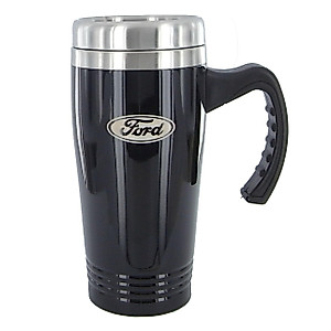 Au-TOMOTIVE GOLD Stainless Steel Travel Mug 200 for Ford (Black)