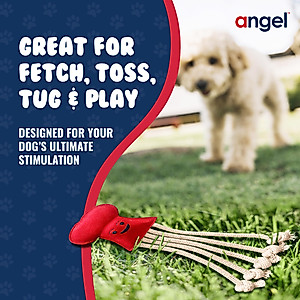 Angel Pet Supplies Octopus Natural Rope Dog Toy | Durable Large Dog Toy | Interactive & Mental Stimulation | Handmade | Puppy & Dog Toy