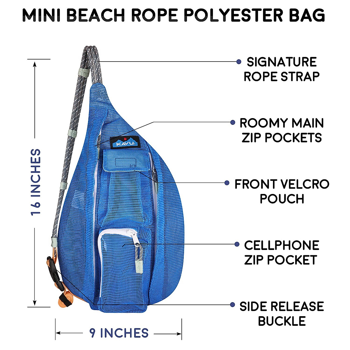 KAVU Original Rope Remix Bag Crossbody Backpack - Rosebud