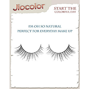 Cat Eye Lashes Natural Look Wispy Foxy Eye Lashes Pack 3D Volume Faux Mink Eyelashes C Curl Thin Band False Eyelashes 9 mm 7 Pairs S6