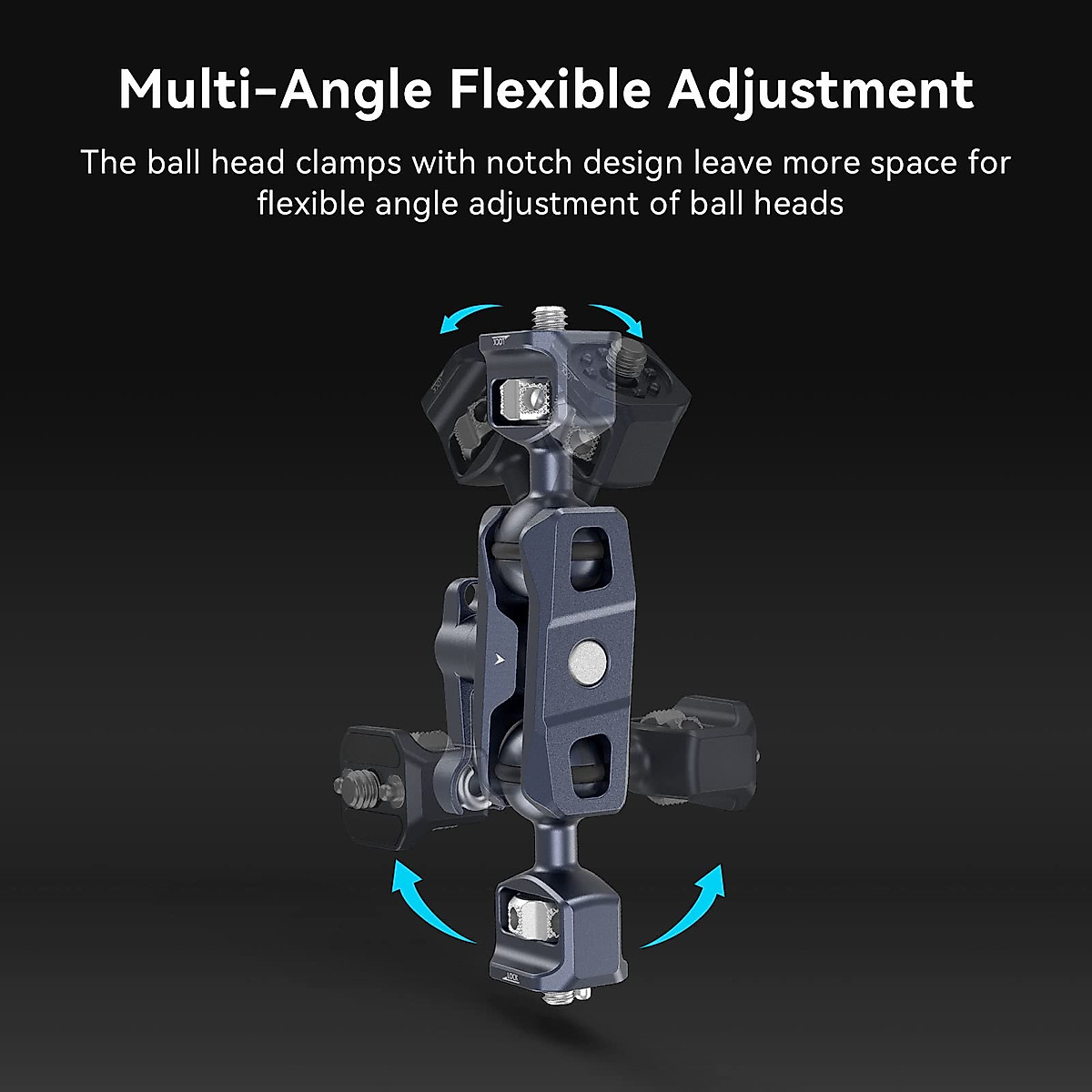 SmallRig Dual Ball Heads Magic Arm for Sony FX6 / FS5 / FS5 II, Articulating Magic Arm with 1/4"-20 Screw, Aluminum Alloy Camera Monitor Mount Arm, Max. Load 5.5kg, Only 88g - 4123