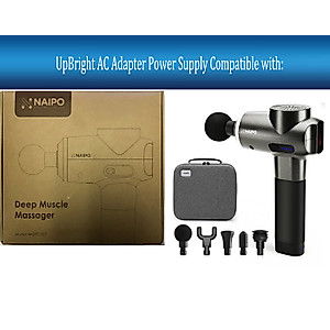 UpBright 18V AC/DC Adapter Compatible with Naipo MGPC-007 MGPC007 Massage Gun Deep Tissue Percussion Muscle Handheld Electric Massager 14.8V 2500mAh Li-ion Battery Charger 0.8A 800mA Power Supply Cord