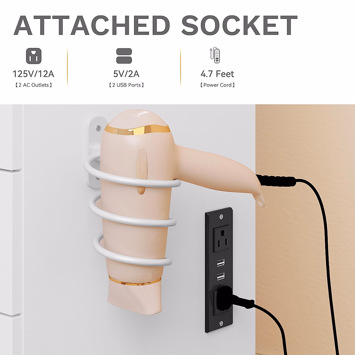 DWVO Dressing Vanity Desk with Spacious LED-Lit Mirror & Electrical Socket, 11-Drawer Cosmetic Makeup Table with Magnifier, 46'' Dressing Table with Organizing Stool for Bedroom, Ivory