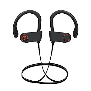 Gspmoly Bluetooth Headphones, IPX7 Waterproof Sports Earphones 10H Playtime with Mic HD Stereo Sound in-Ear Earbuds Noise Cancelling Headsets Running Workout, Compatible with Android/iOS