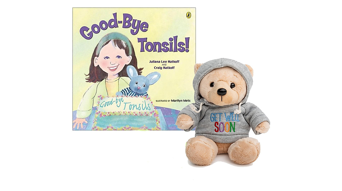 Tonsillectomy Gift Set for Kids with Teddy Bear & Children's Book