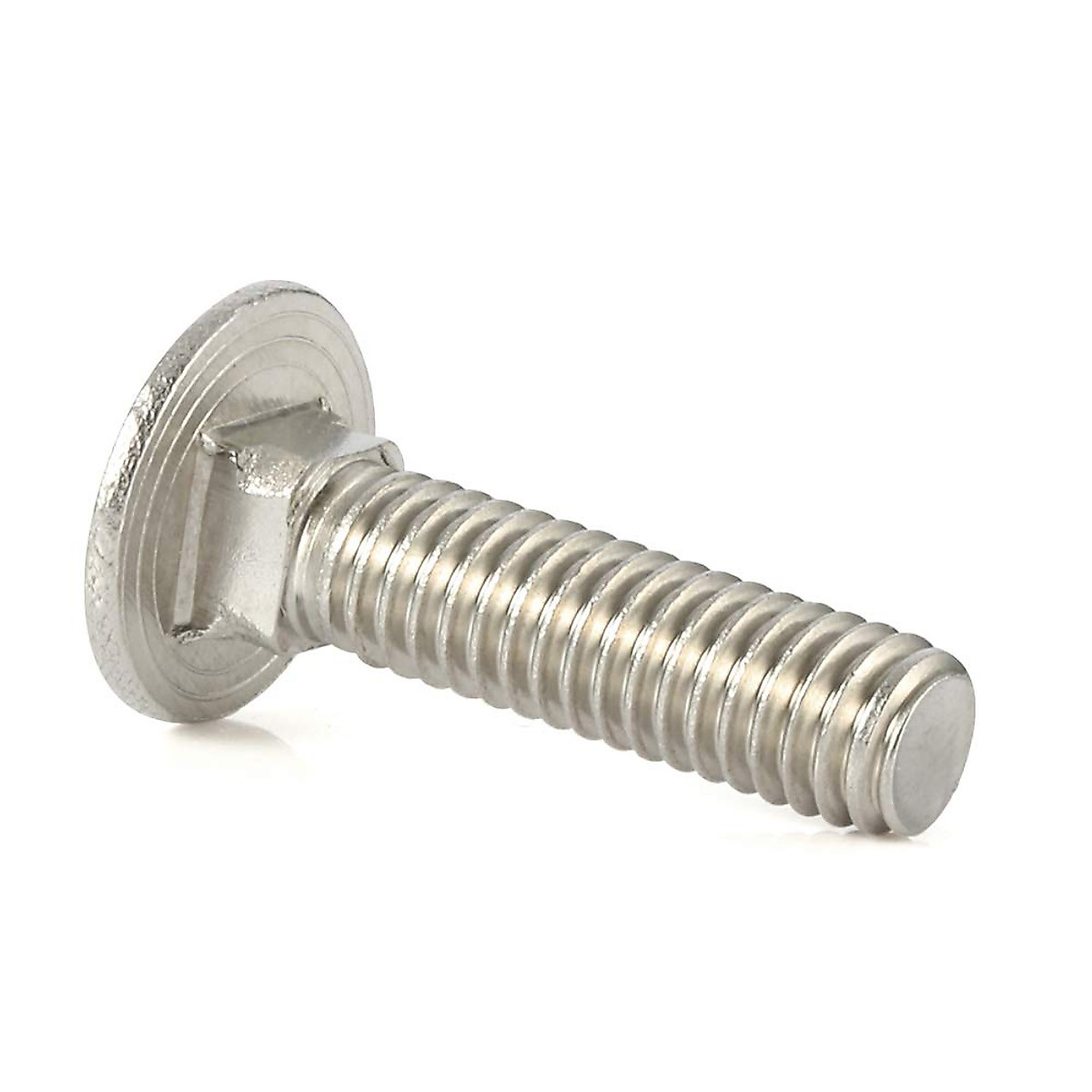 1/4-20 x 3/4" (1/2" to 6" Available) Carriage Bolts Screws, Stainless Steel 18-8 (304), Round Head, Square Neck, Fully Threaded, 25 PCS