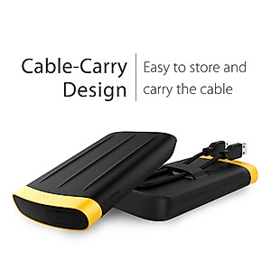 Silicon Power 1TB Rugged Armor A65 IP67 Shockproof/Waterproof USB 3.0 2.5-inch Military Grade Portable External Hard Drive for PC, Mac, Xbox One and Xbox 360, Black