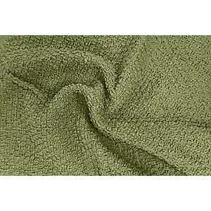 DecorRack 16 Pack Kitchen Dish Towels, 100% Cotton Wash Cloth, Luxurious Soft, 12x12 inch Ultra Absorbent, Machine Washable Washcloths, Green (16 Pack)