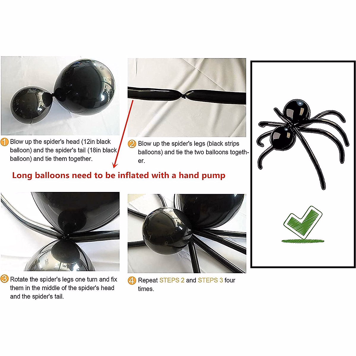 Halloween Balloon Garland Arch kit 165pcs with Halloween Spider Web and Bat,Black Orange Green Purple Balloons Spider Balloons for Halloween Day Party Decorations