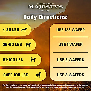 Majesty's Grain-Free Buddy Bites Skin and Coat Wafers for Medium / Large Dogs - Superior Skin, Coat, and Immune Support Supplement - Carob and Sweet Potato Flavored - 56 Count (Up To 8 Week Supply)