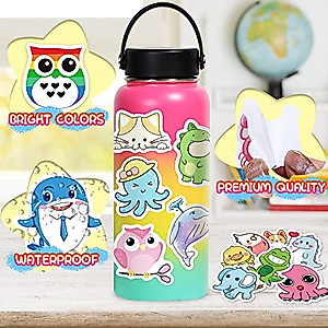 LIFEBE Cute Animal Stickers for Kids 300pcs, Farm Animal Stickers for Water Bottles, Vinyl Aesthetic Zoo Animal Stickers Decals for Laptop, Teens