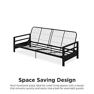 DHP Miles Metal Futon Frame, Black