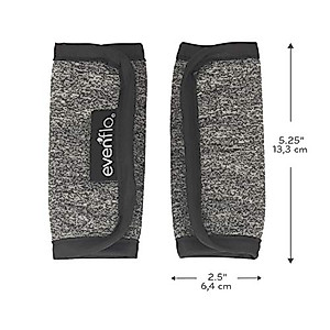 Reversible Strap Covers for Strollers, Grey Melange, Universal Size Fits Most Strollers