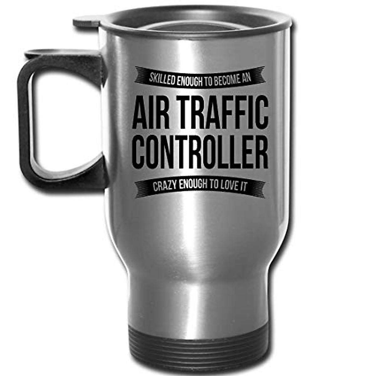 Shirt Luv Air Traffic Controller Travel Mug Gifts - Funny Appreciation Thank You For Men Women New Job 14 oz Mug Silver