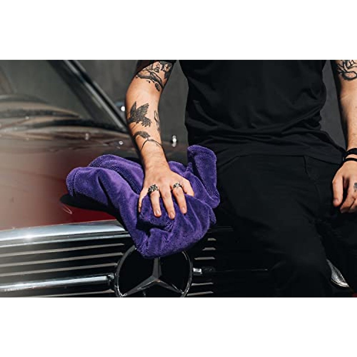 55tech Fast Drying Towels for Cars 31"x20" Car Wash Dry & Clean Microfiber Towel Twist-Loop Pile for Faster One-Pass Vehicle Cleaning Detailing Trucks SUVs Boats Superior Absorbency GSM1600