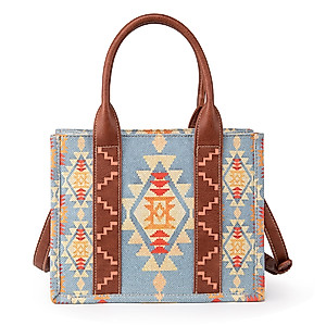 Wrangler Tote Bag for Women Western Shoulder Purses Boho Aztec Satchel Hobo Handbags WG2202-8120BR