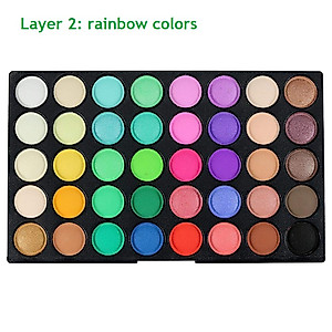 VERONNI 120 Vivid Colors Mini Eyeshadow Palette Matte and Shimmer - Professional 3 Layers Bright and Warm Colorful Eye Shadow Palette Makeup Set (120 colors)