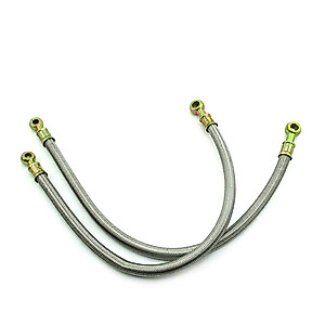 TC-Motor Radiator Oil Cooler Hose For Motorcycle Pit Motor Dirt Monkey Bike GPX YX 150 160 Piranha 160 YX160 ZS 155cc Motors (500mm Braided Oil Cooler Hose 8mm/10mm Banjo Bolt)