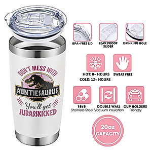 Aunt Gifts from Niece, Nephew - Aunt Birthday Gift, Mothers Day Gifts for Aunt - Gifts for Aunt, Auntie Gifts, Aunty Gifts - Presents for Aunt, To Be Aunt, New Aunt, Promoted to Aunt - 20 Oz Tumbler