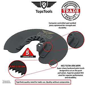 26 x TopsTools FAKA26A Fast Fit OMT Mix Blades for Dewalt Bosch Fein (Non-StarLock) Makita Milwaukee Craftsman Chicago Ryobi Rockwell (HyperLock) Porter Cable Multi Tool Accessories