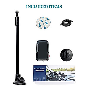 Newward Car Phone Mount, Universal Long Arm Windshield Handsfree Phone Holder for Car Compatible iPhone 14 Pro/13/12/11/Xs/XR/X/8 Plus, Galaxy S20/S10/S9/S9 /Note 10/S8, Huawei and More