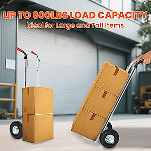 Oyoest Folding Hand Truck and Dolly,440 Lbs Capacity Portable Aluminum Luggage Cart with Telescoping Handle and Rubbers,Portable Dolly cart for Luggage/Personal/Travel/Mobile/Office Use.