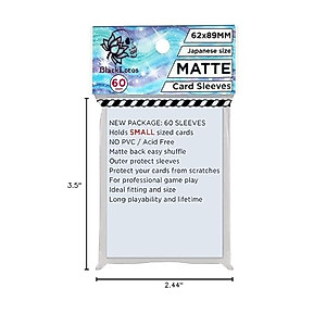 60PCS Matte Outer Card Sleeves Top Loading Pockets for Standard Kpop Photocards YGO Protective Sleeve for Easy Protecting 62x89mm (White)