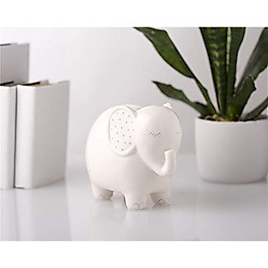 Pearhead Ceramic Elephant Bank, Gender-Neutral Baby Boy or Baby Girl Nursery Décor, Money Bank, Baby Keepsake, White