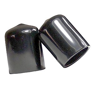 (Pack of 10) Caplugs: 7/8" to 15/16" Round Black Vinyl Flexible End Cap Bolt Screw Rubber Thread Protector Safety Cover | for 0.875 Inch Pipe Post Tubing Rod OD Protective Cover.