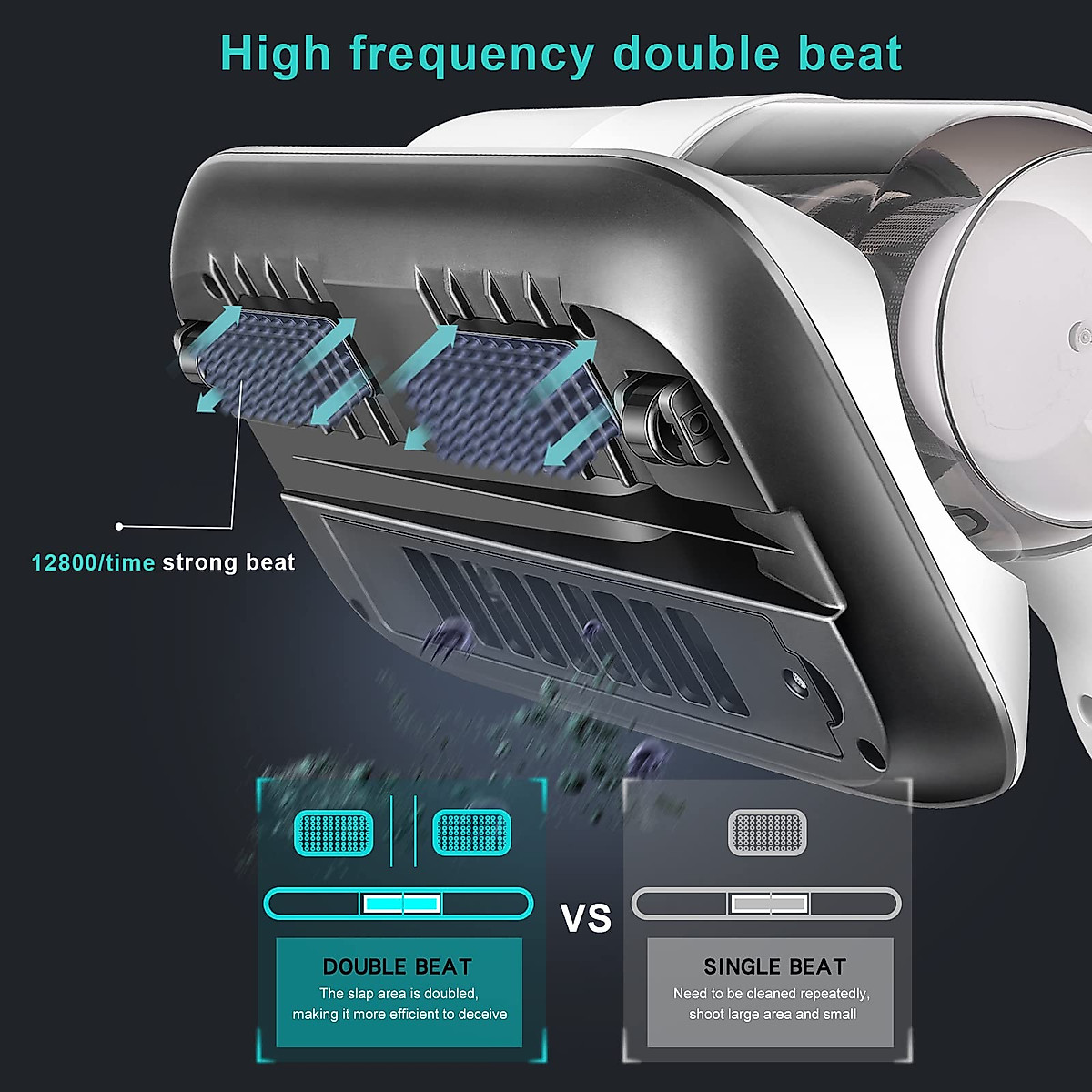 Daisleep Mattress Vacuum Cleaner, Handheld UV Bed Vacuum Cleaner, 12Kpa Strong Suction Power Can Efficiently Clean Mattresses, Pillows, Sofas and Carpets