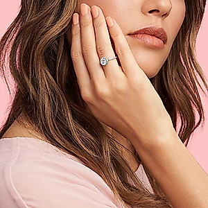 PANDORA Round Sparkle Halo Ring - Silver Ring for Women - Sterling Silver with Clear Cubic Zirconia - Gift for Her - Jewelry for Women with Gift Box - Size 4.5