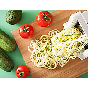 Spiralizer 7-Blade Vegetable Slicer, Strongest-and-Heaviest Spiral Slicer, Best Veggie Pasta Spaghetti Maker for Keto/Paleo/Non-Gluten, Comes with 4 Recipe Ebooks