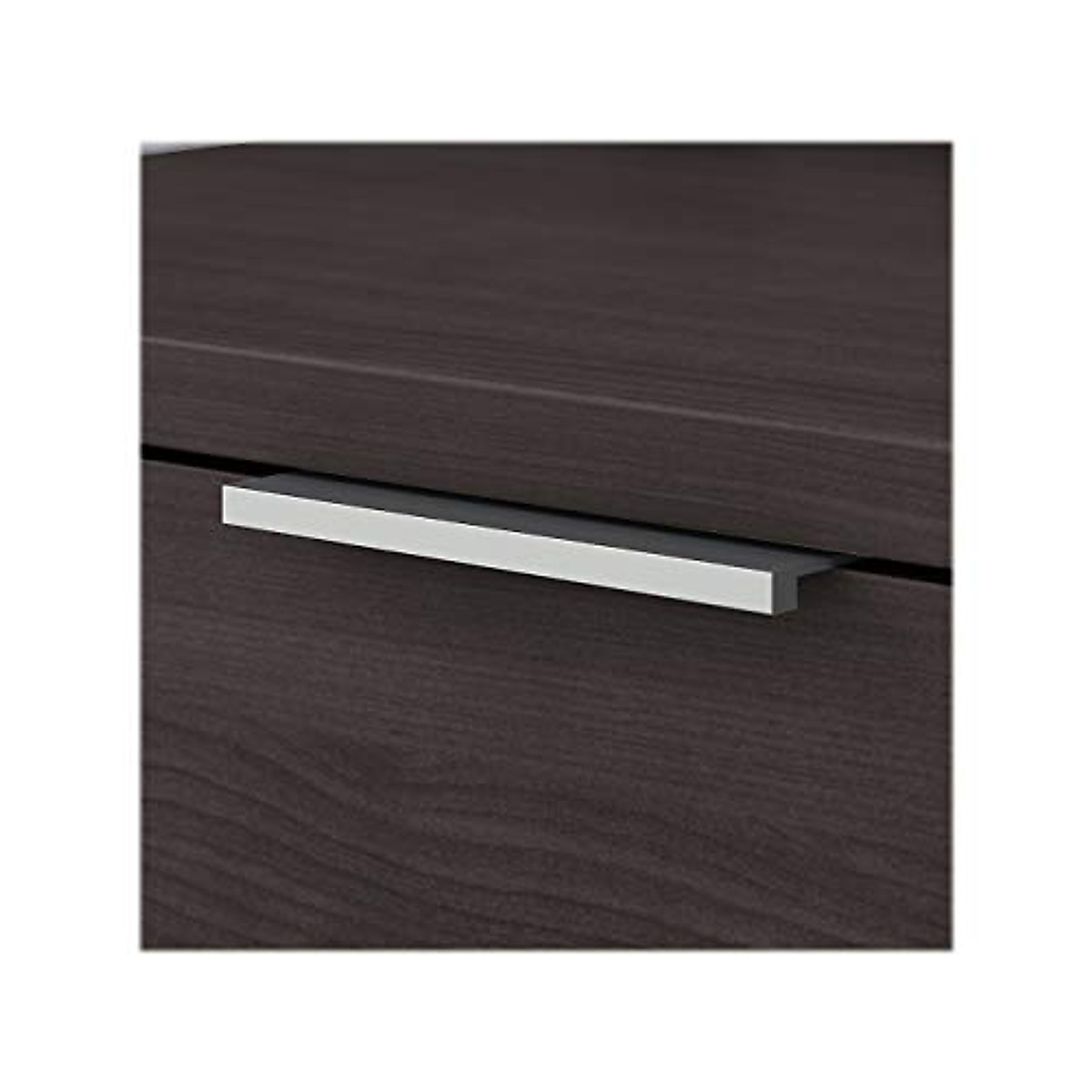 Bush Business Furniture Jamestown L Shaped Desk with Drawers, 60W, Storm Gray