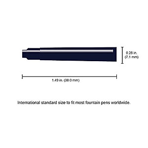 Monteverde International Size Cartridge to Fit Fountain Pens, Blue Black, 6 per Pack (G302BB)