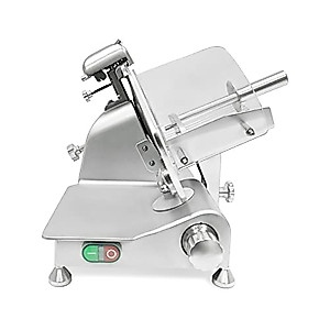 KWS MS-10ES All Metal 320W Electric Meat Slicer 10-Inch with 304 Stainless Steel Blade & Extended Back Space, Frozen Meat/Cheese/Food Slicer Low Noise Commercial and Home Use [ ETL, NSF Certified ]