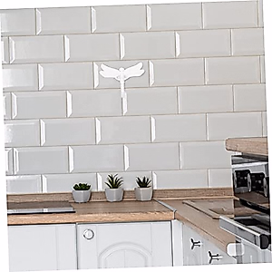 Cabilock 3 Sets Dragonfly Hook Cartoon Wall Hook Coat Hanger Animal Wall Hooks Dragon Fly Coat Hook Decorative Coat Hook Outdoor Decor Key Hanging Hook Hang Towel Clothes Wrought Iron White