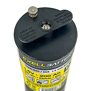 Exell EB-R40 Type R40 1.5V Battery Replacement for 5365, 784-6020, 905, 905FC, 906, 906AC, 906SC, AL40/200, ALR40, BA23, BS23, EBR40, EN6 Batteries